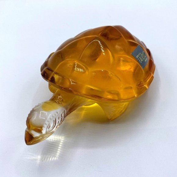Lalique | Art | Caroline Turtle Light Amber France Art Glass By Lalique ...